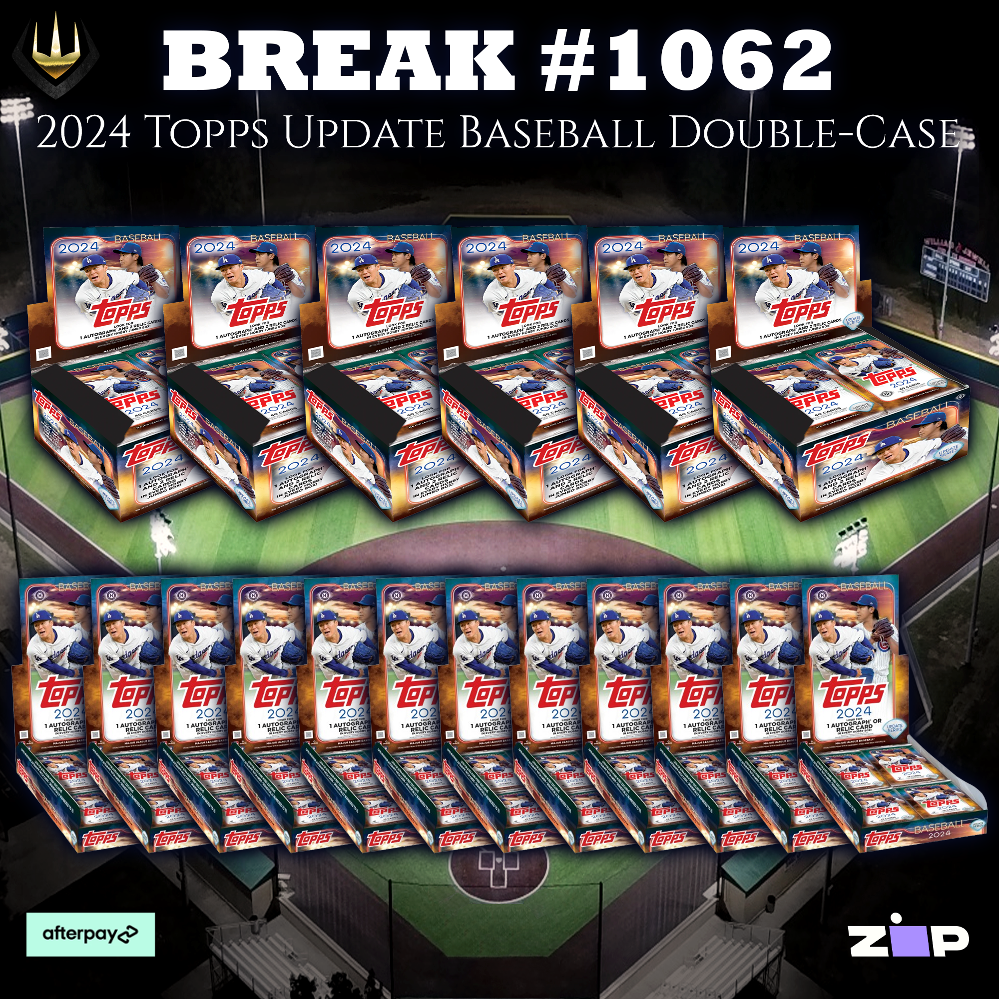 #1062 2024 Topps Update Baseball Double Case Madness! Hobby & Jumbo [P