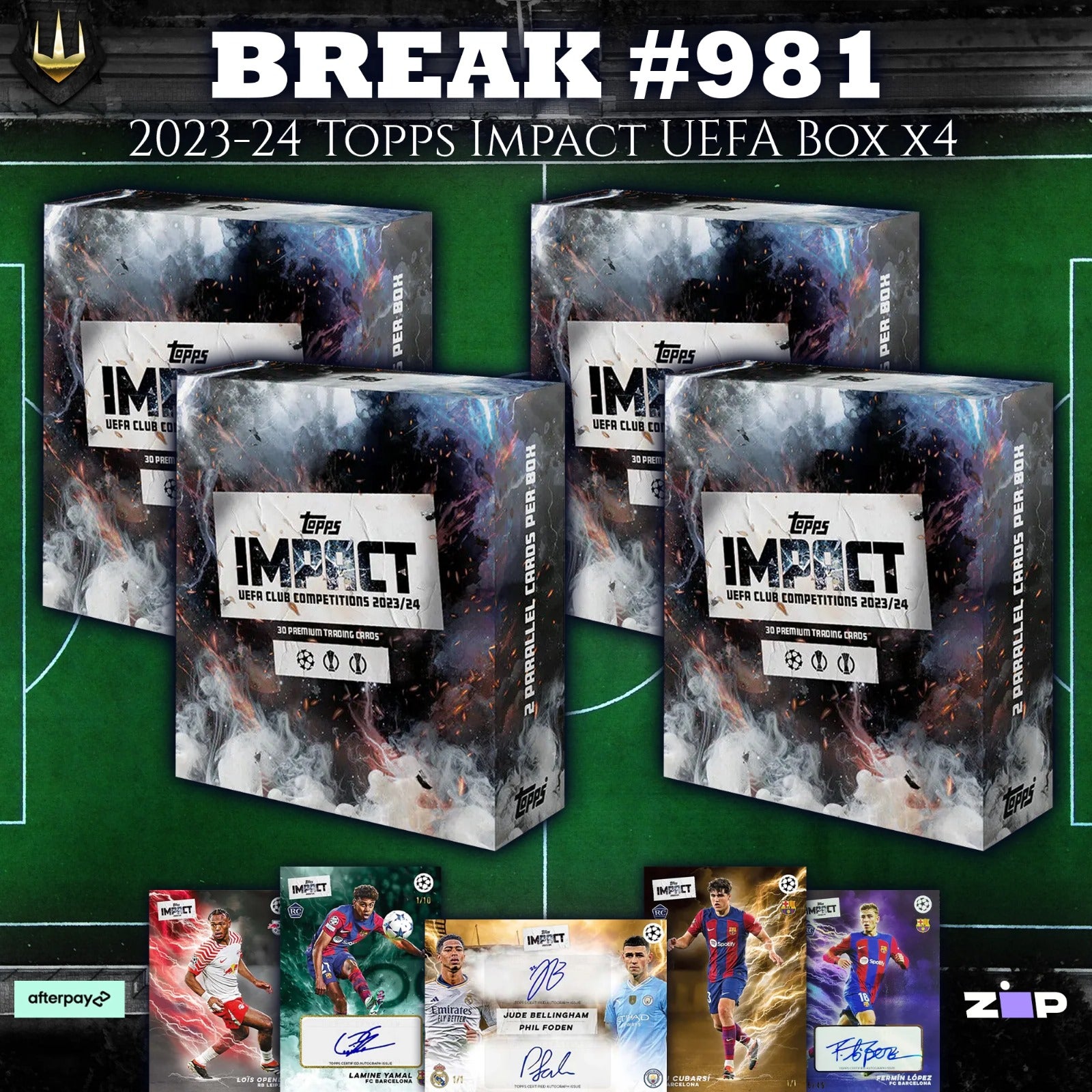 #981 2023-24 Topps Impact UEFA Club Competitions Hobby Box x4 [Pick Yo