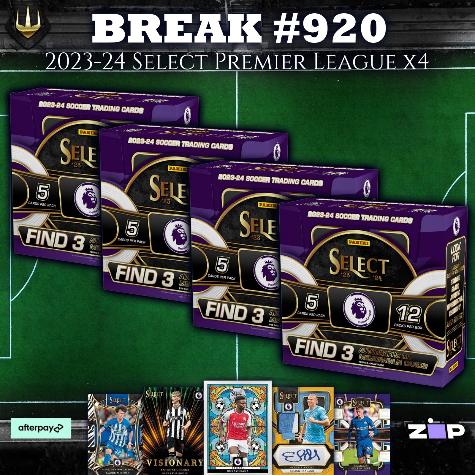 #920 2023-24 Panini Select Premier League Hobby x4 [Pick Your Team/Pic
