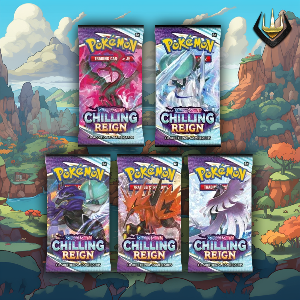 Chilling Reign Pokémon Booster Pack Art Set [Set Of 5]