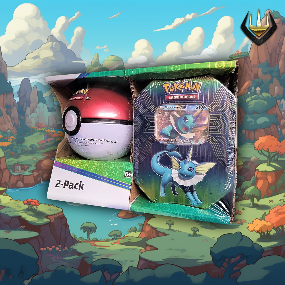 Elemental Power Pokemon Tin & Pokeball 2-Pack [Vaporeon]