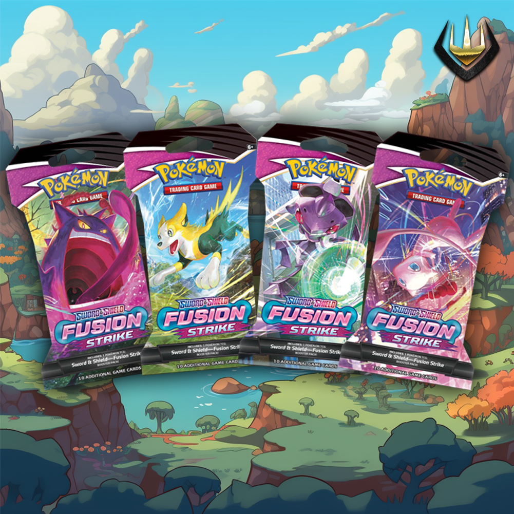 Fusion Strike Pokemon Sleeved Booster Art Set [4 Sleeved Boosters]