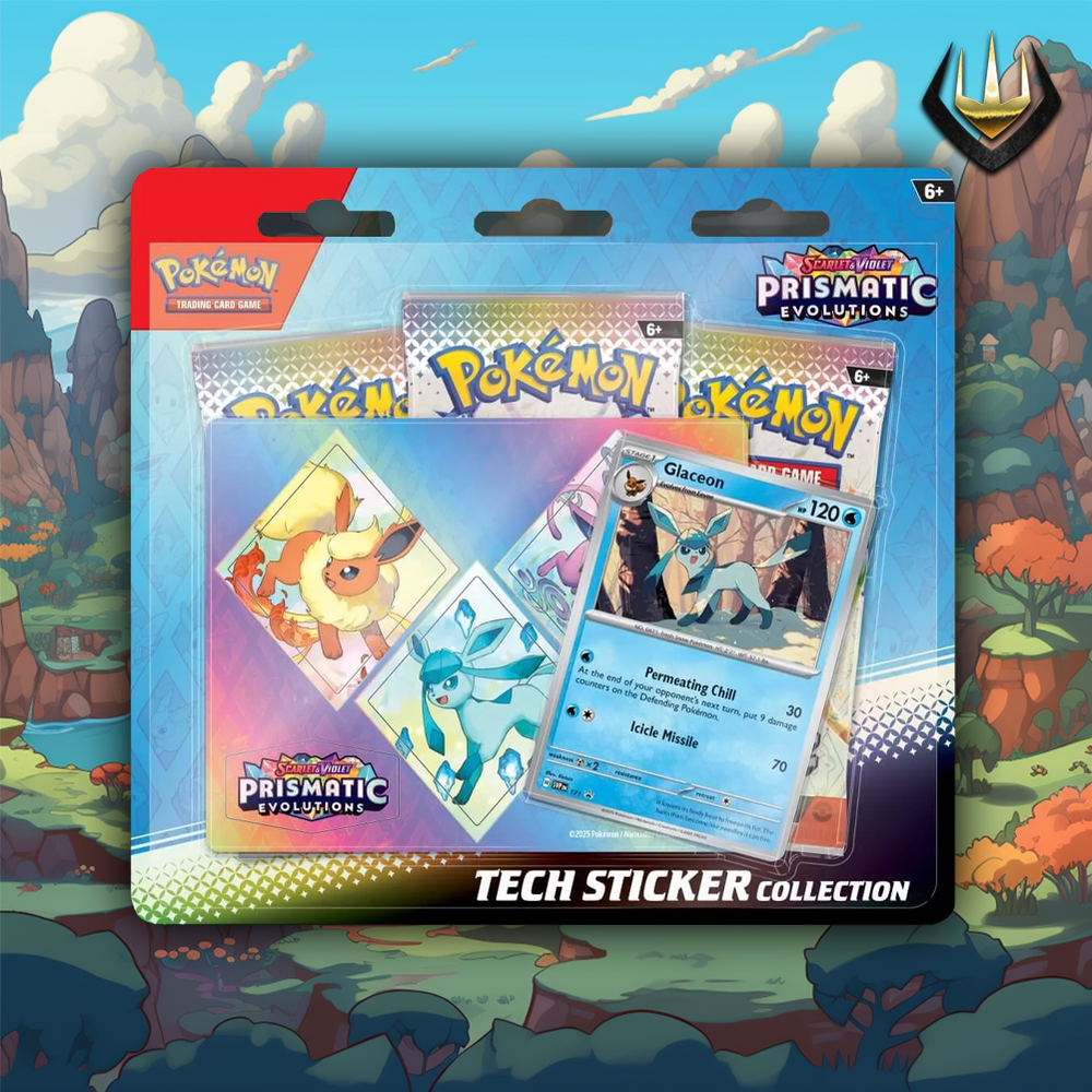 Prismatic Evolutions Pokemon Tech Sticker Collection [3 Packs]