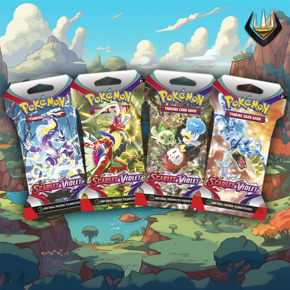 Scarlet & Violet Pokemon Sleeved Booster Art Set [4 Sleeved Boosters]