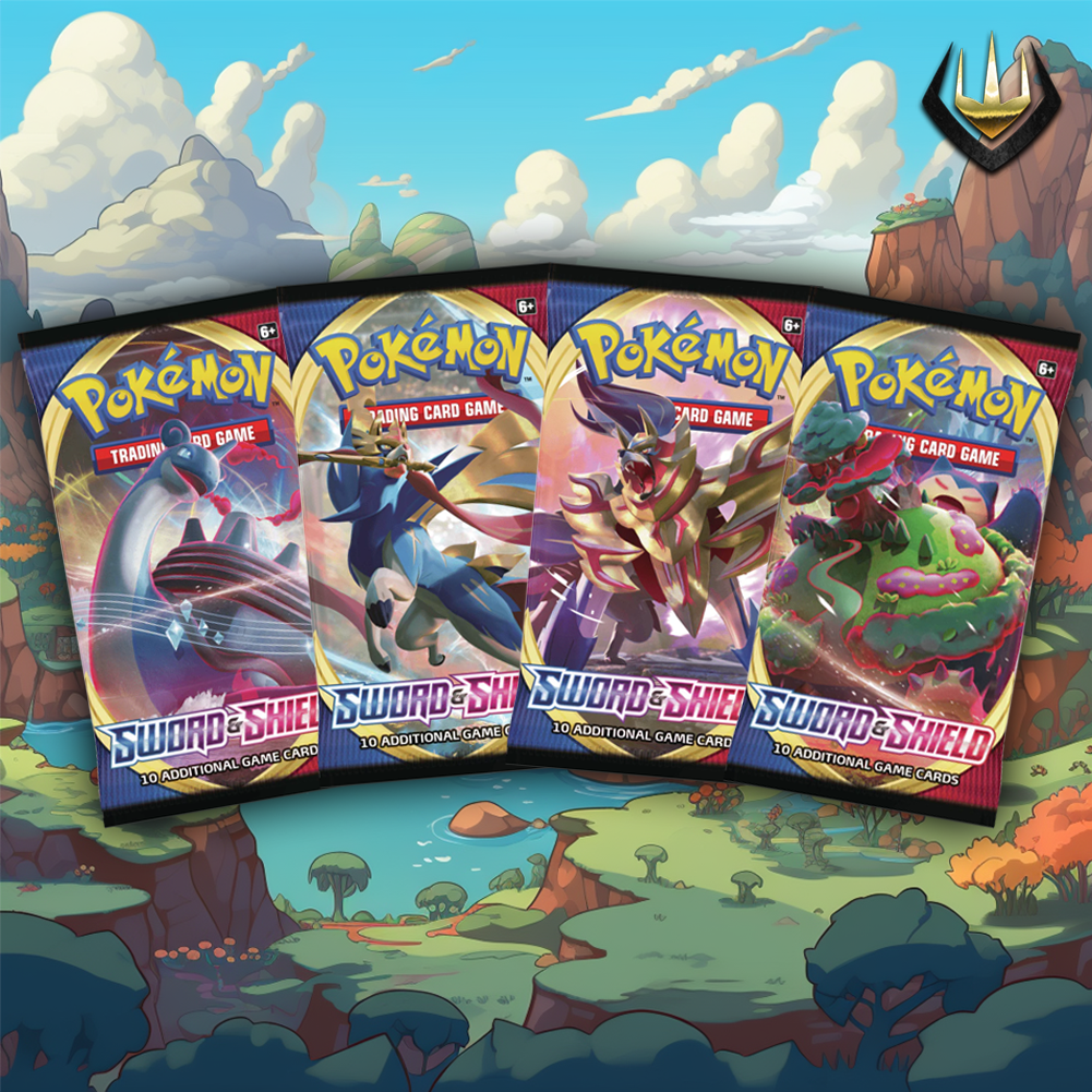 Sword & Shield Pokémon Booster Pack Art Set [Set Of 4]