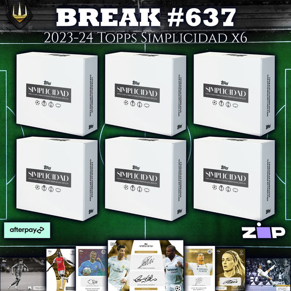 #637 2023-24 Topps Simplicidad Hobby Box x6 [Pick Your Team/Pick Your